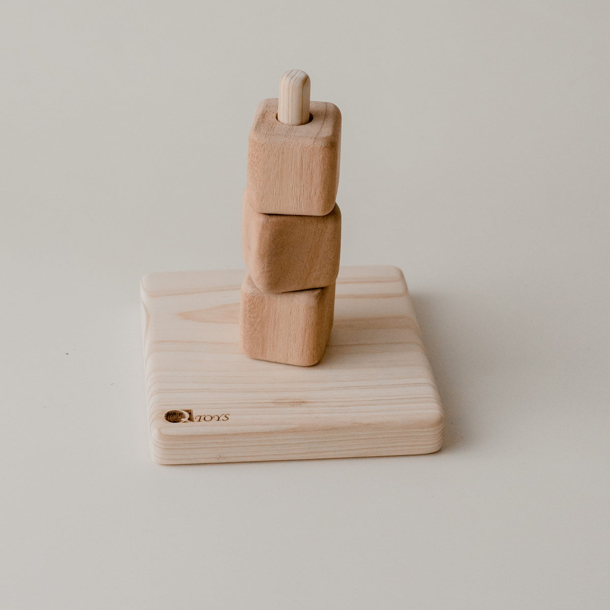 Montessori-inspired Wooden Vertical Block Stacker | QToys – Big Head